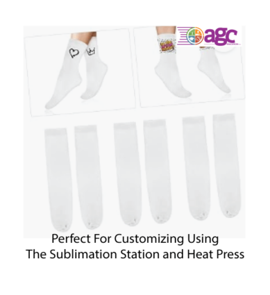 Blank Sublimation Socks-12 pairs for Sublimation Printing - AGC Education
